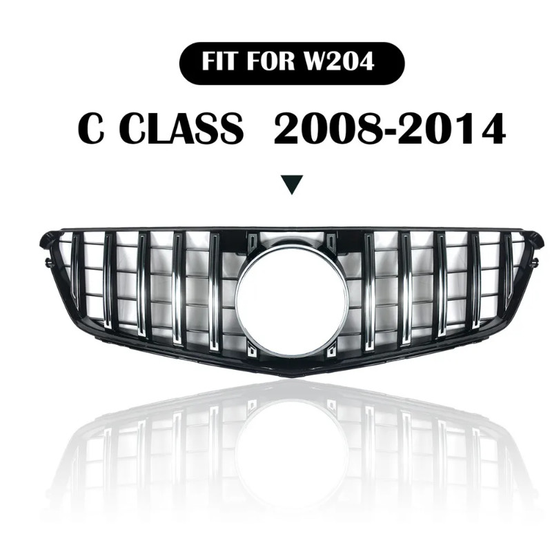 Modified For C-Class W204 Grill GTR GT C180 C200 C300 For AMG Saloon ...