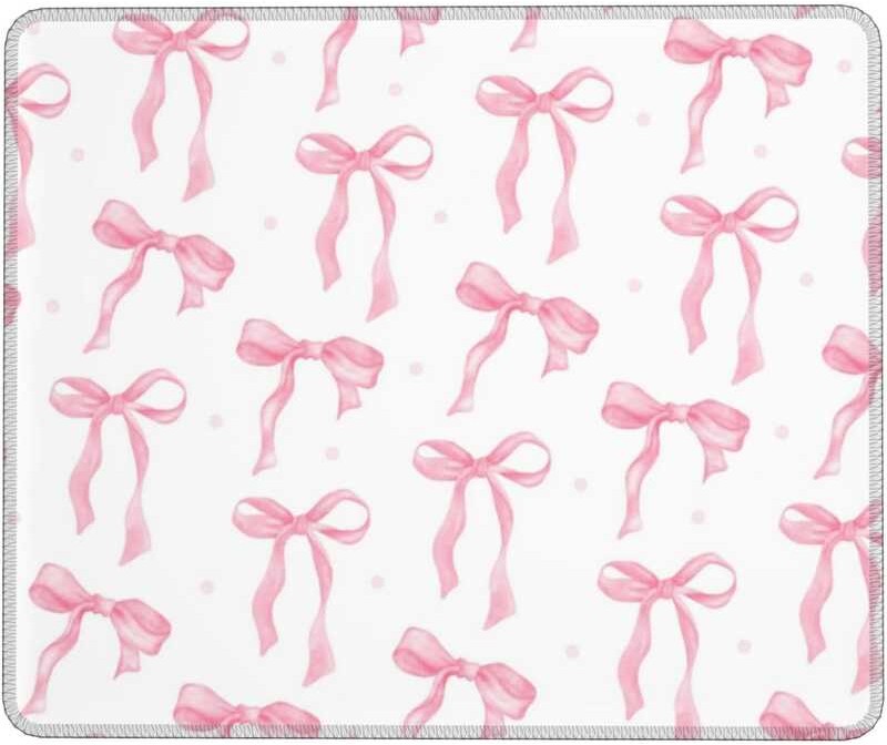 Cute Kawaii Mouse Pad Pink Bows Mouse Pads for Desk Wireless Mouse ...