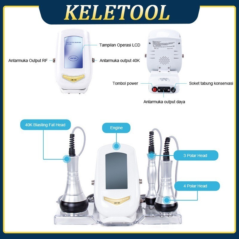 Ultrasonic beauty device RF slimming and fat bursting device 40kHz ...