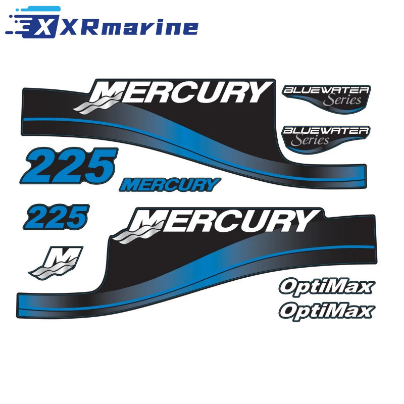 855408A99 BLUEWATER Series Decals Sticker Set for Mercury Outboard ...