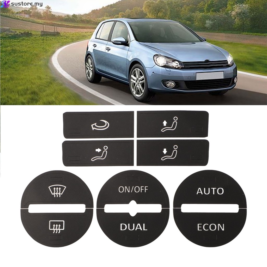 [Super] for GOLF Mk5 04-08 AC A/C Control Button Worn Repair Kit Decals ...