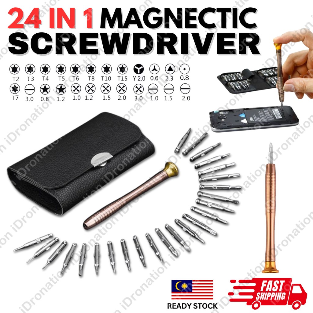 24IN1 Mini Magnetic Screwdriver Set Precision Tool Screw for Glasses ...