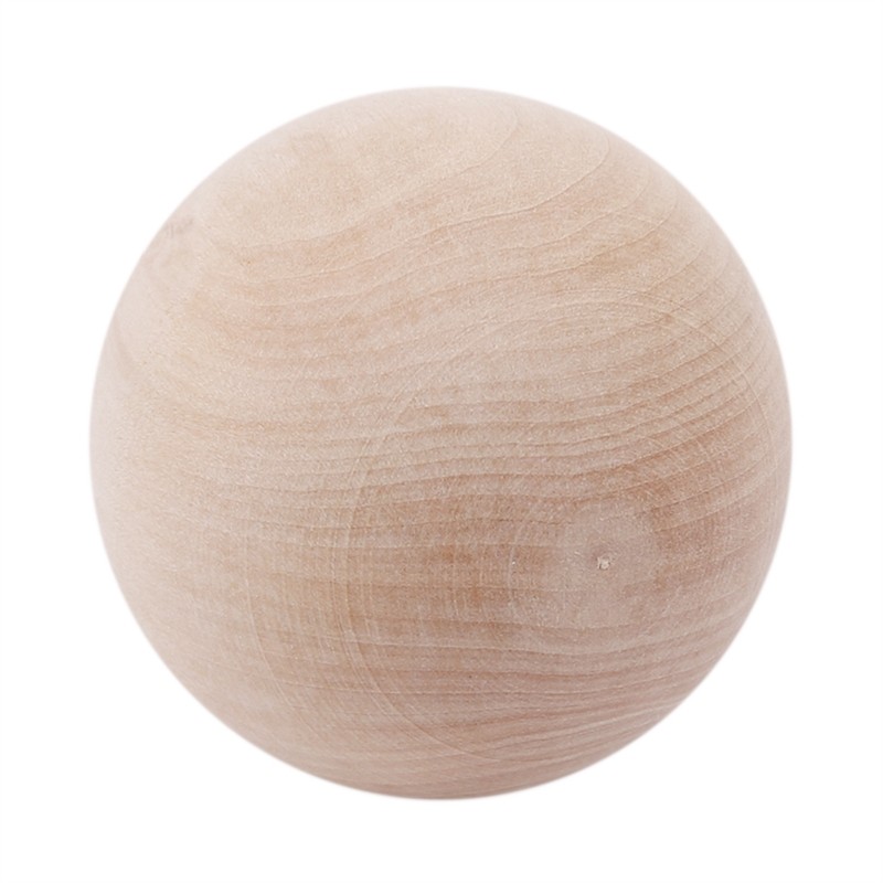 (LAL)Solid Wooden Balls Round Handmade DIY Accessories Wood Colored ...