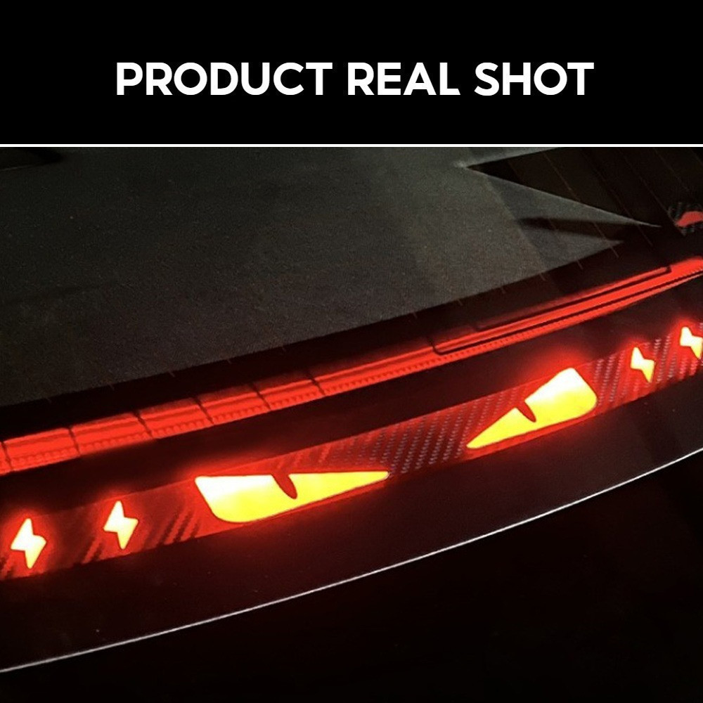 2pcs/set Dynamic demon eye lights Car sticker LED display front and ...