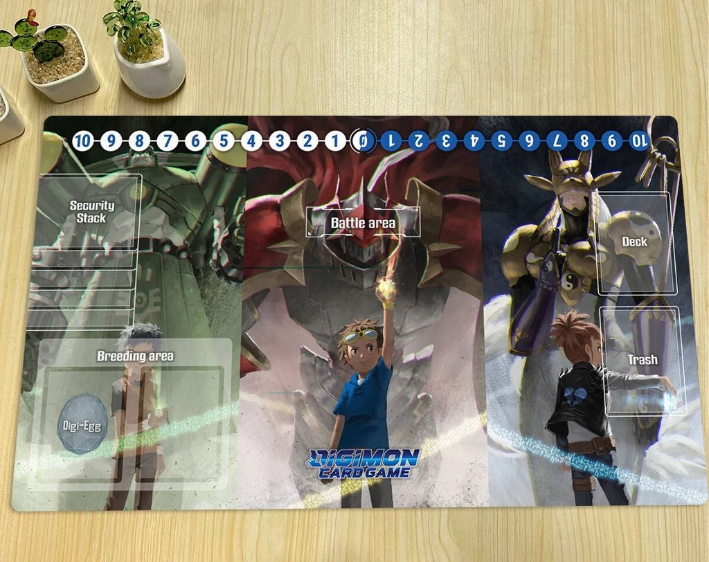 Digimon Playmat Dukemon Sakuyamon Makino Ruki DTCG CCG Trading Card ...