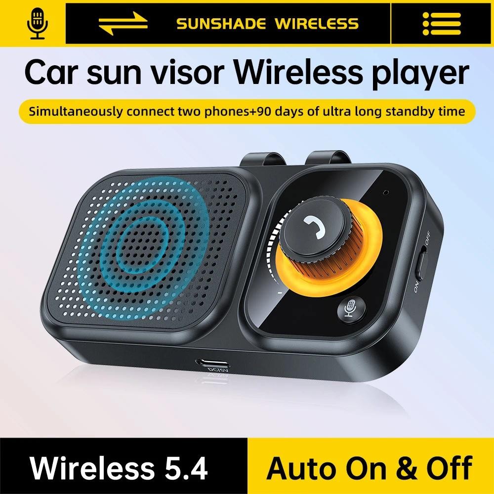 Bluetooth 5.4 Sun Visor Loudspeaker Wireless Handsfree Car Kit 3W ...