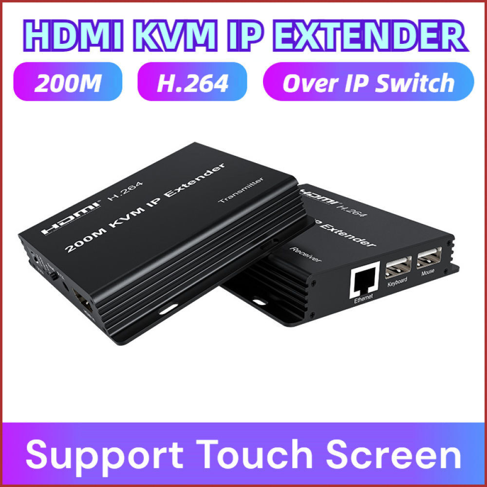 H.264 HDMI KVM Extender over Single Rj45 Ethernet cat5e/6 Cable 200M ...