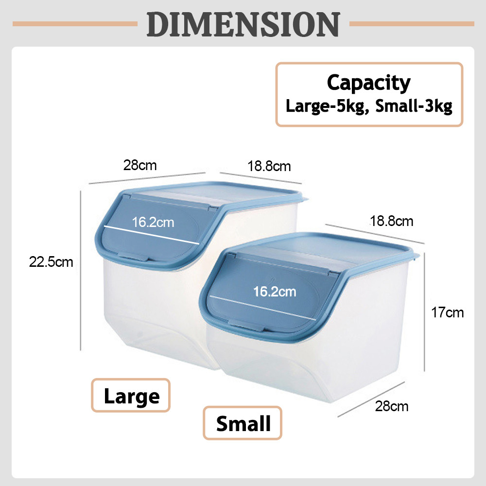 Borong365 3kg 5kg Rice Container Rice Storage Rice Bucket Rice Barrel ...