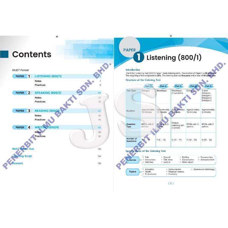 NOTES & PRACTICES MUET ENGLISH TEST STPM (CEFR-ALIGNED) BUKU RUJUKAN ...