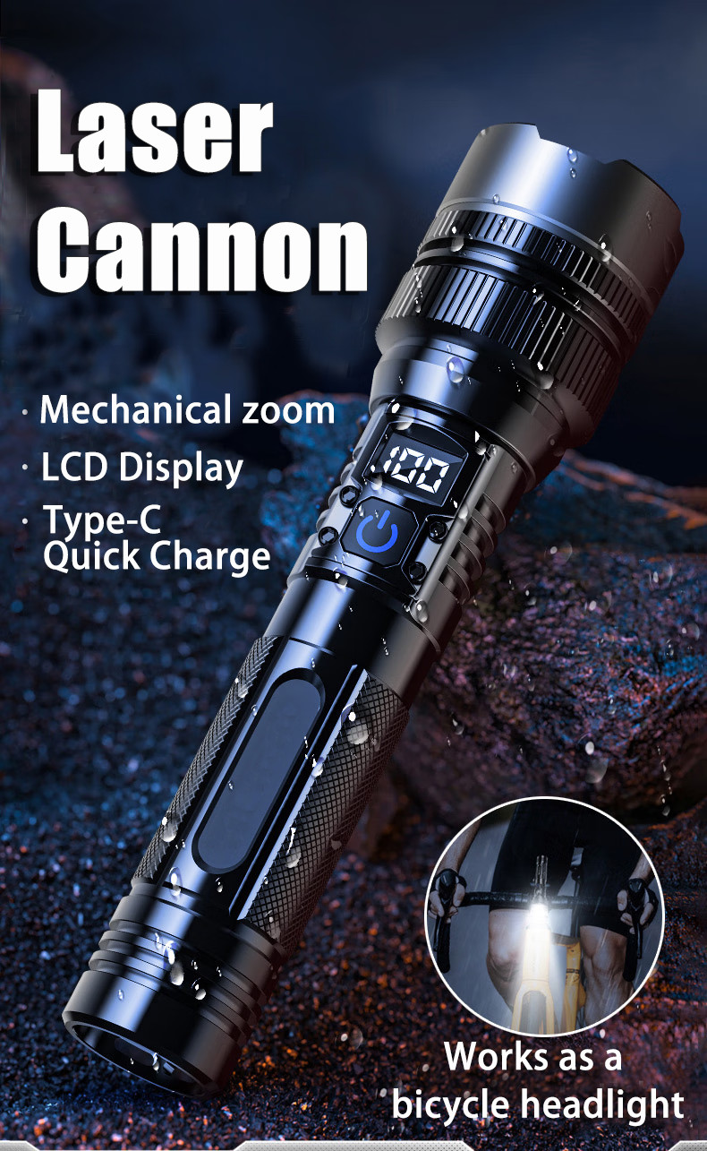 [COD] 1000W Super Bright Outdoor Flashlight, Laser Flashlight ...