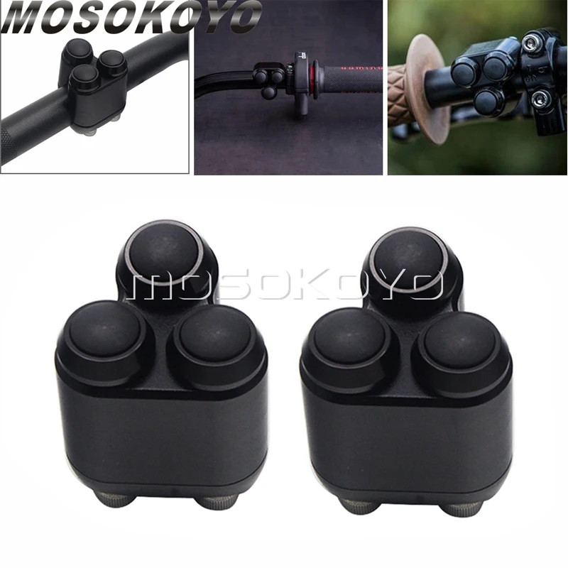 Motorcycle Switch 22mm 25mm Handlebar 3-Button Light M-Switch E-Starter ...