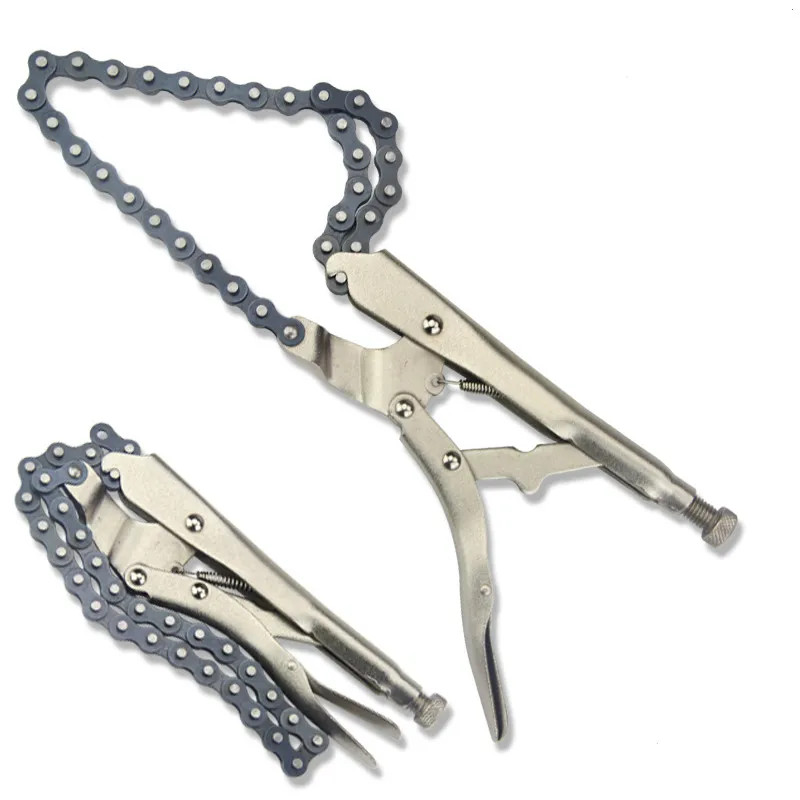 10 inch Chain Vise Clamp Plier Locking Grip Wrench Oil Filter Pipe 16.5 ...