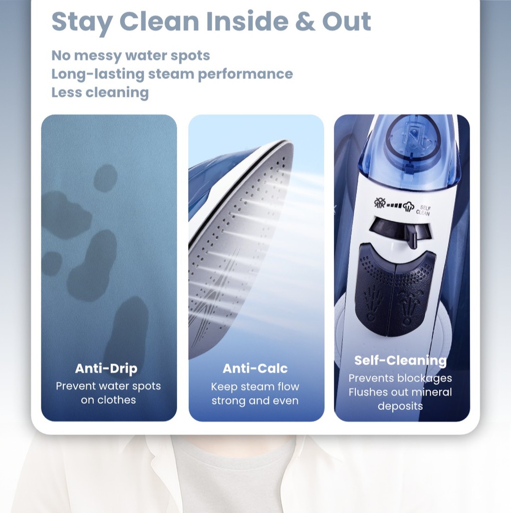 [SIRIM Certified](New Arrival) Giselle Steam Iron | Anti-Drip | Anti ...