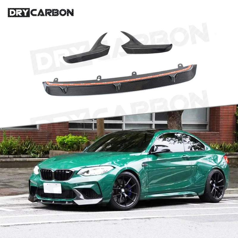 Carbon Fiber Front Bumper Lip Spoiler Splitters for BMW F87 M2 M2C ...
