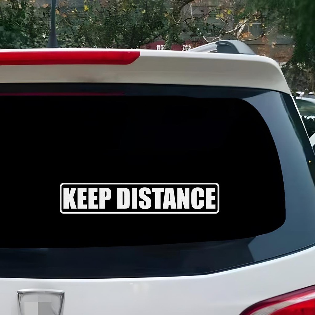 "KEEP DISTANCE"Reflective Car Stickers Vinyl decals for Toyota Vios ...