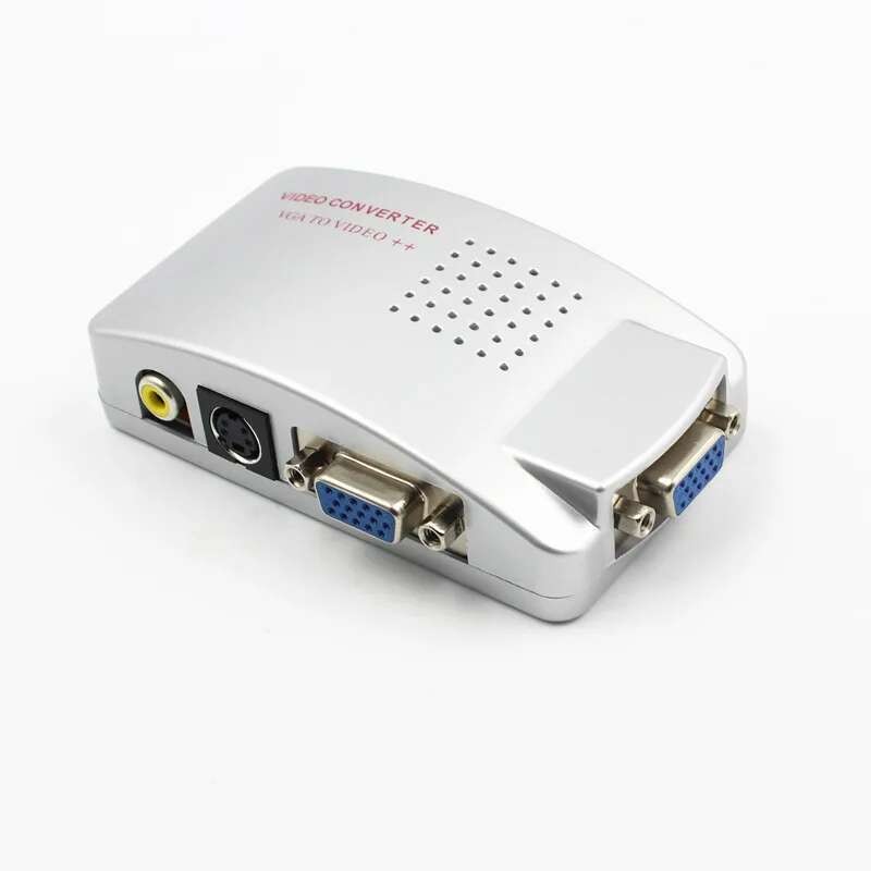 VGA to RCA converter PC VGA to AV RCA S-video Signal Adapter Converter ...