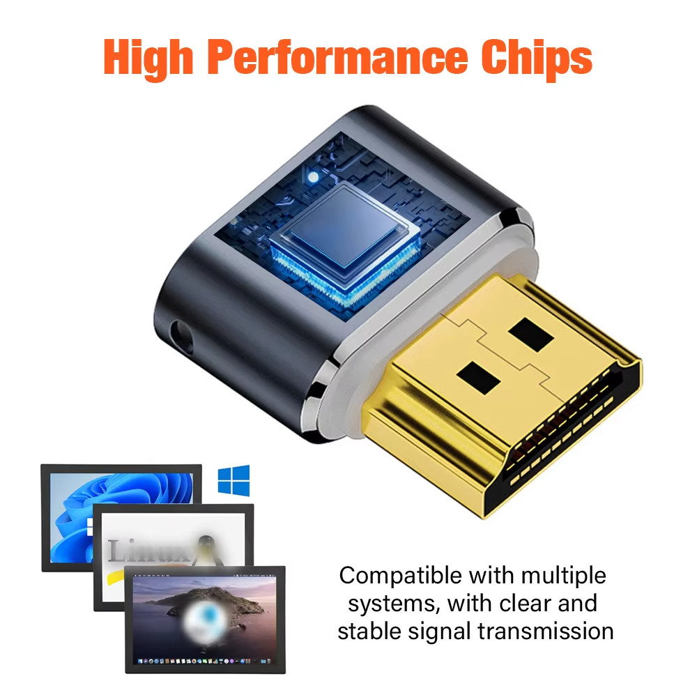 2025 New HDMI-compatible Dummy Plug 4K HDR Virtual Monitor EDID ...