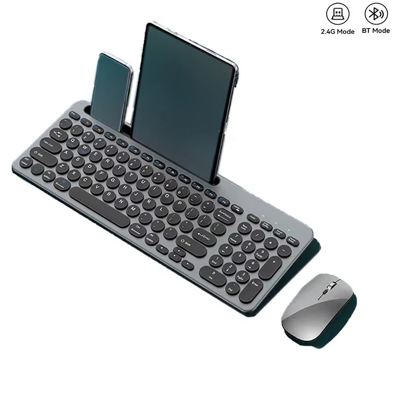Ergonomic Bluetooth Dual Modes Wireless Keyboard Mouse Combo Dual Modes ...