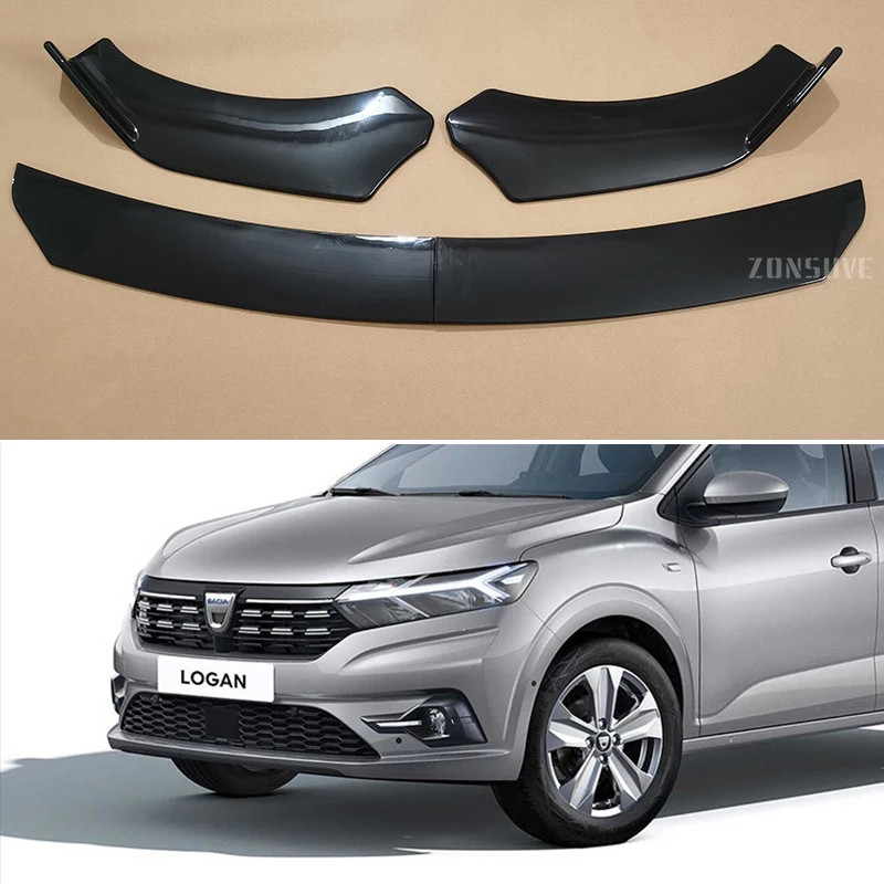 Body Kit Accessories Front Bumper Lip Splitter Spoiler For Dacia Logan ...