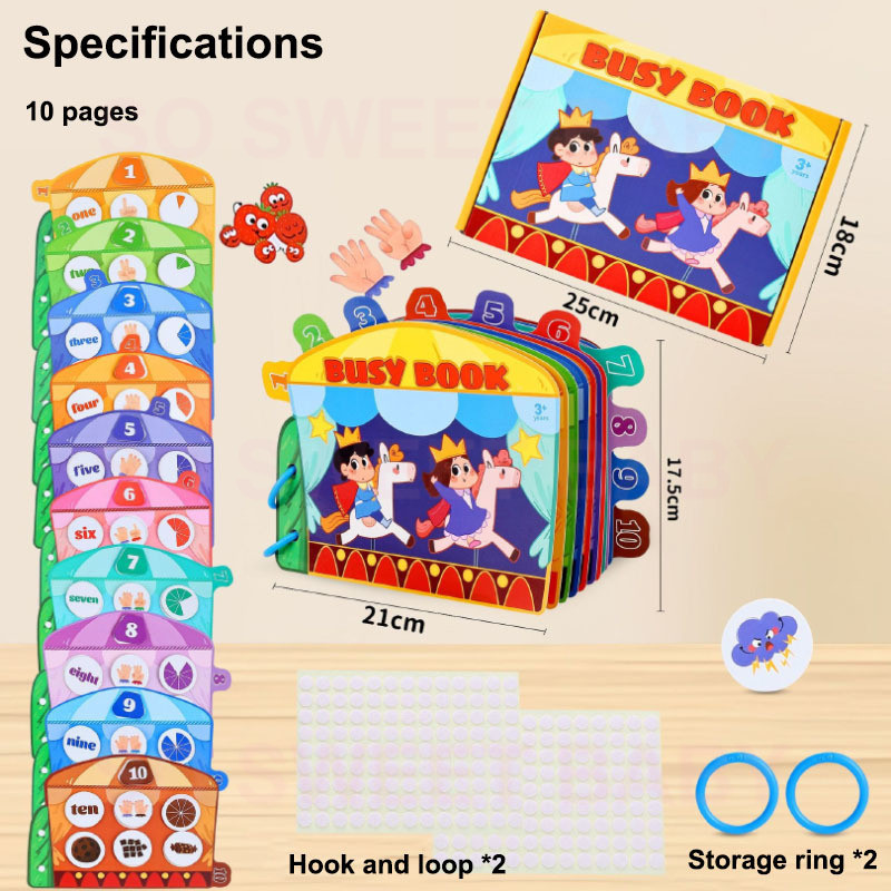 Baby Busy Book Toddlers Quiet Book Activity Book Preschool Learning ...