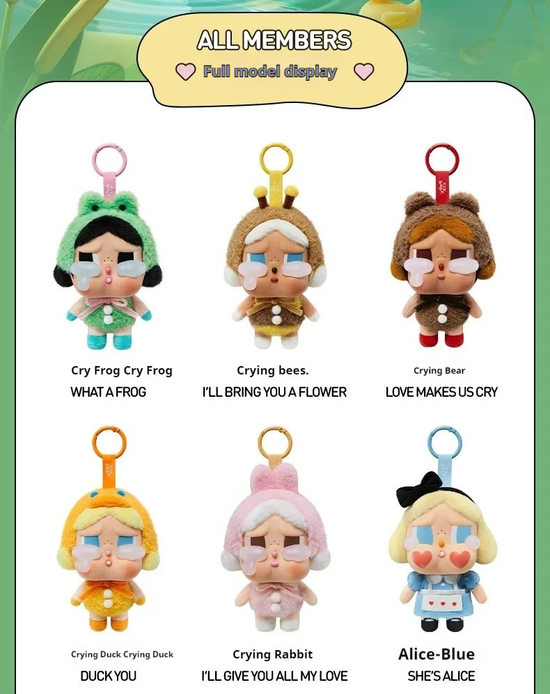 New Arrives Crybaby Crying Again Series Blind Box Doll Toy Animal ...