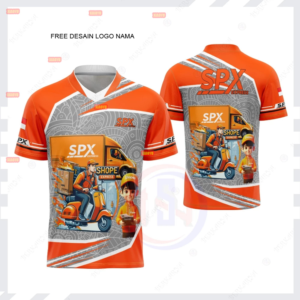 BAJU DRIVER KURIR PAKET SHOPEE || JERSEY SPX EXPRESS PREMIUM Lengan ...