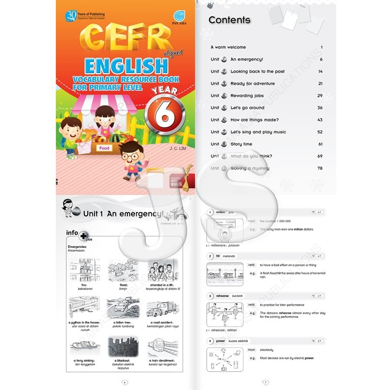 CEFR aligned ENGLISH VOCABULARY RESOURCE BOOK YEAR 1 2 3 4 5 6 英文资料手册 ...