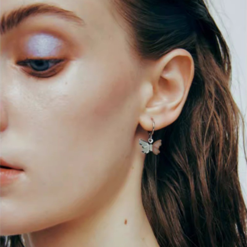 Roselife Bohemian Gold Butterfly Hoop Earrings for Women Girls ...