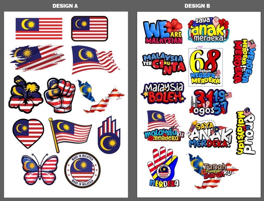 Set Stiker Tatu Pipi Muka Pakai Air Removable Face Tattoo Sticker ...