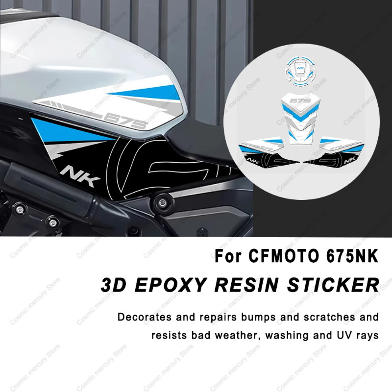 For CF MOTO 675NK 675 NK Motorcycle Accessories 3D Epoxy Resin Tank Pad ...