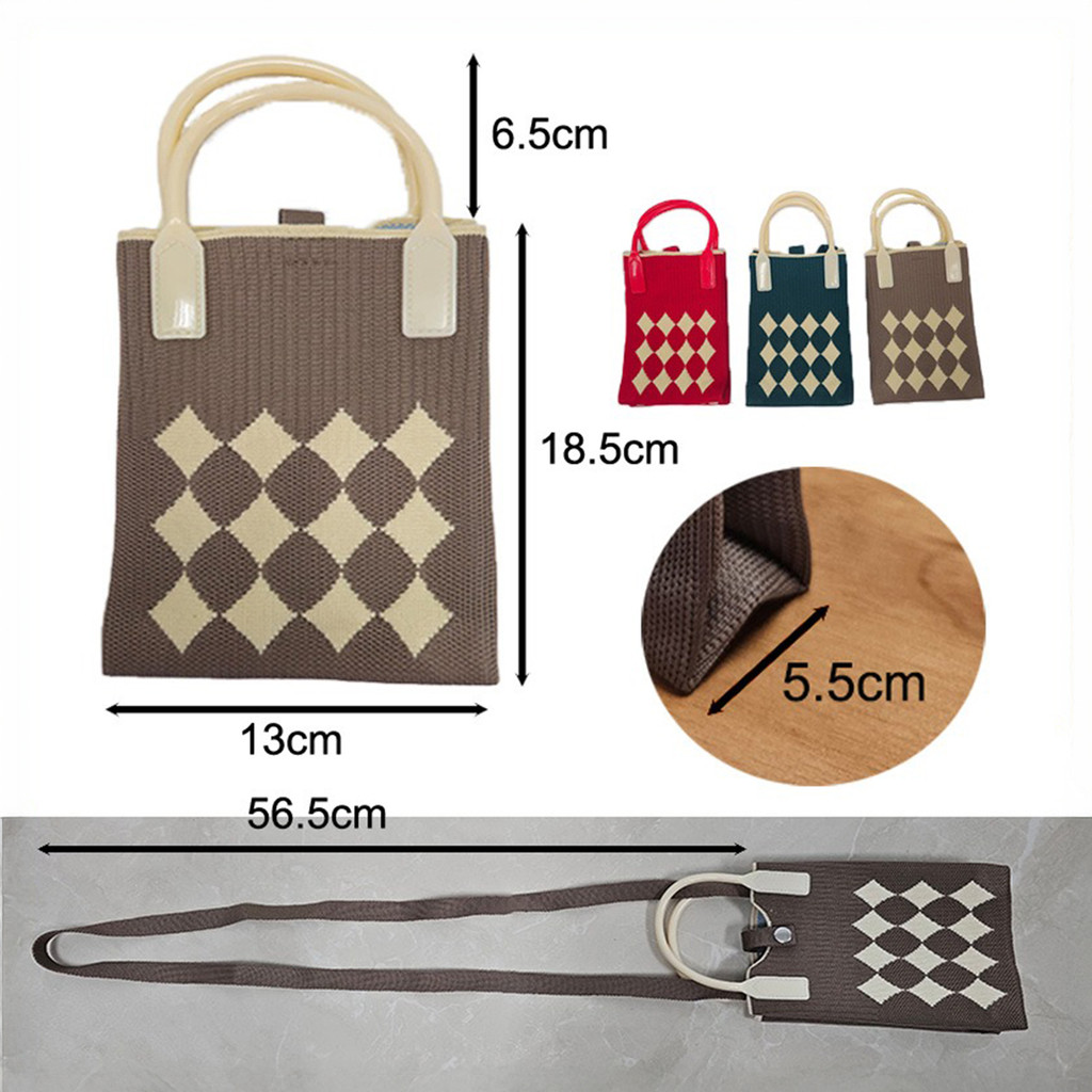 [TEB] Trendy Knit Sling Bag Cartoon Knit Bag Crossbody Bag | Korean ...