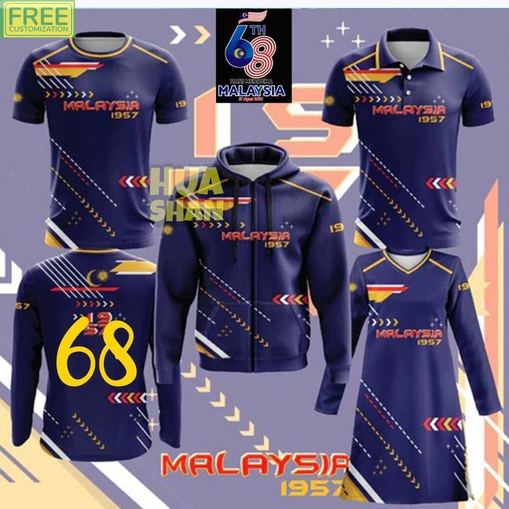 2025 - 2026 Merdeka Malaysia 68 Theme -designed 3D Polo T - shirts and ...