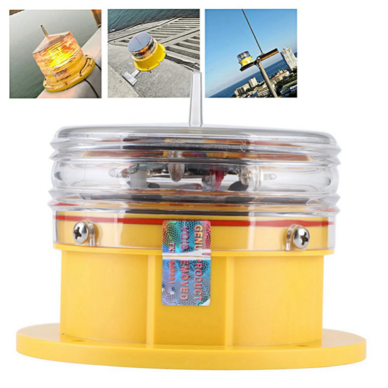 Solar Power Sidelight IP68 Waterproof LED Ship Marine Dock Barge Beacon ...