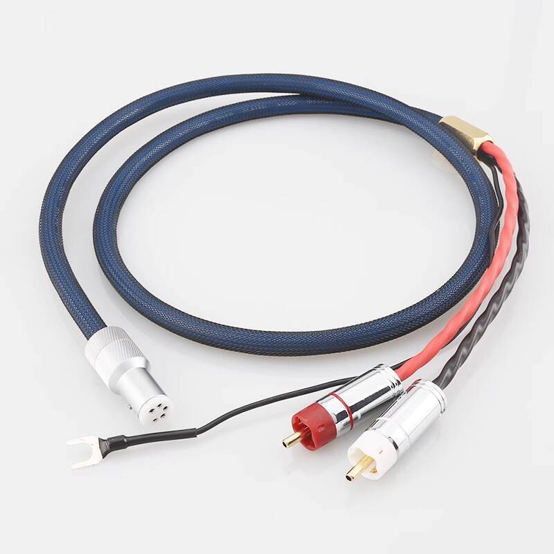HiFi Vinyl Record Player Signal Cable Silver Plated Shielded HIFI Vinyl ...