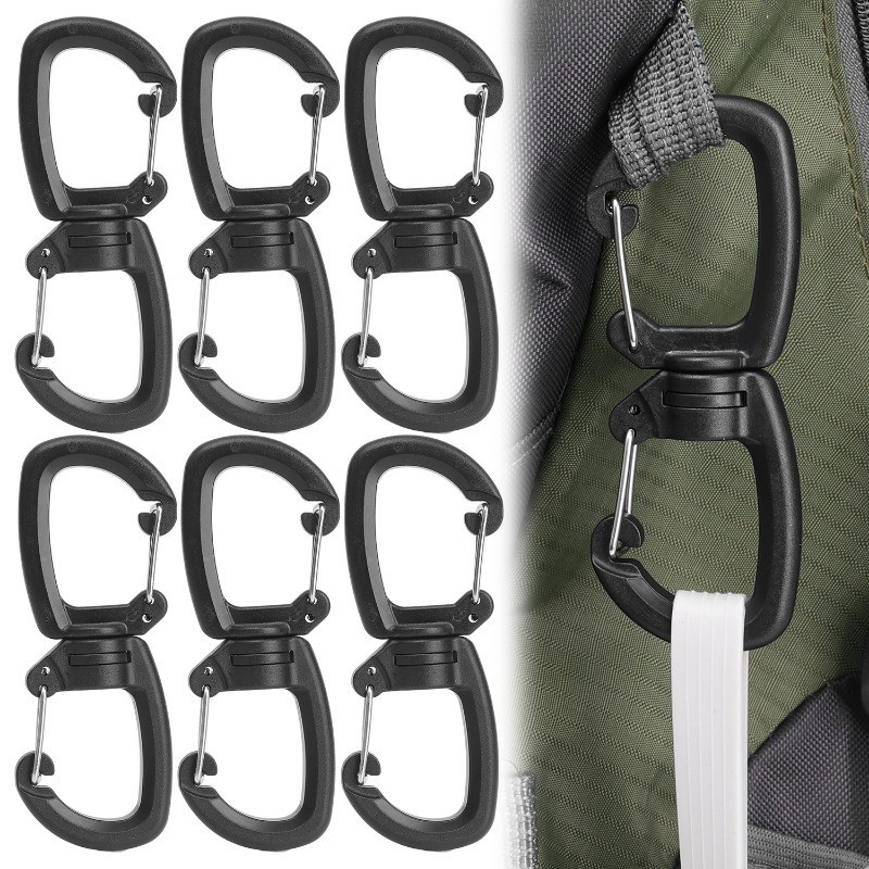 8-Shaped Outdoor Carabiner - 360° Rotating Hook Clip - Corrosion ...