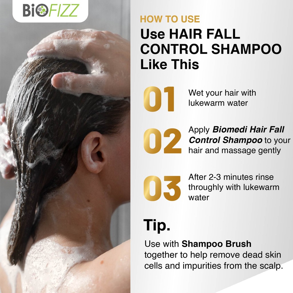 BIOMEDI Hair Fall Control Shampoo 500g Silky Smooth Daily Moisture Anti ...