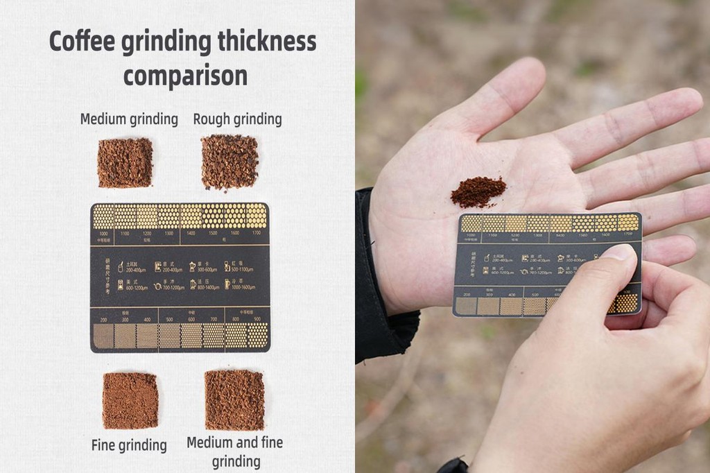 thatsakes 16 Grind Size Reference Chart Coffee Grind Measuring Card ...