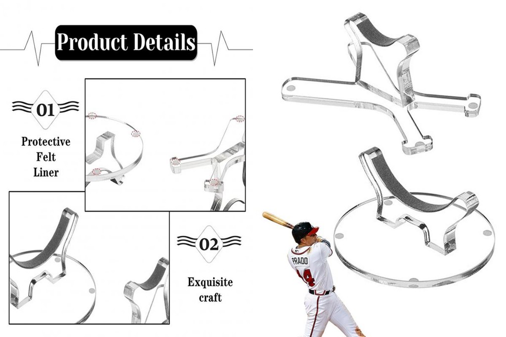 Acrylic Baseball Bat Holder Maintenance-free Bat Rack Transparent ...