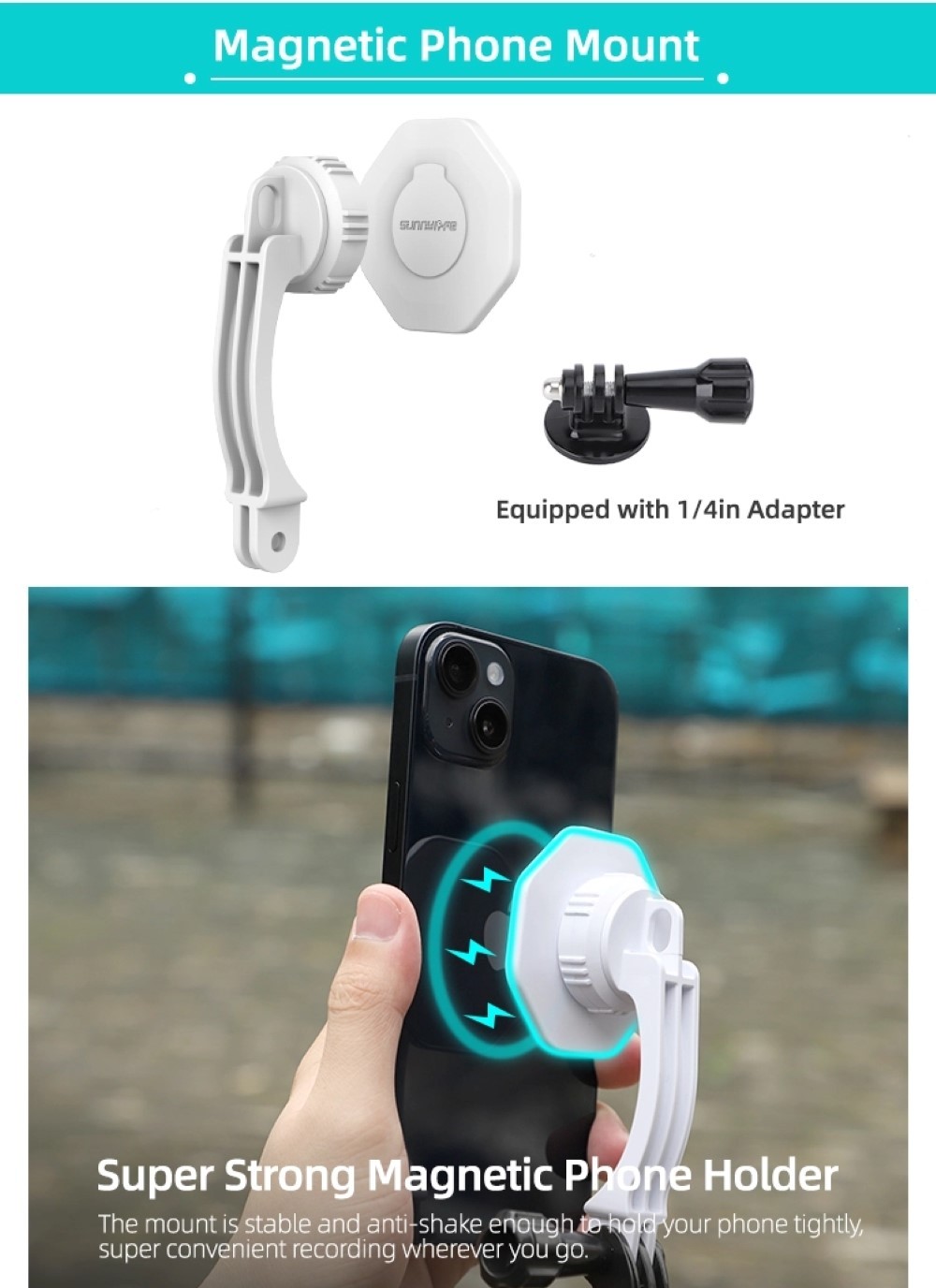 MagSafe Ring Holder for Tripod Mount Smartphone DJI Osmo Mobile Gimbal ...