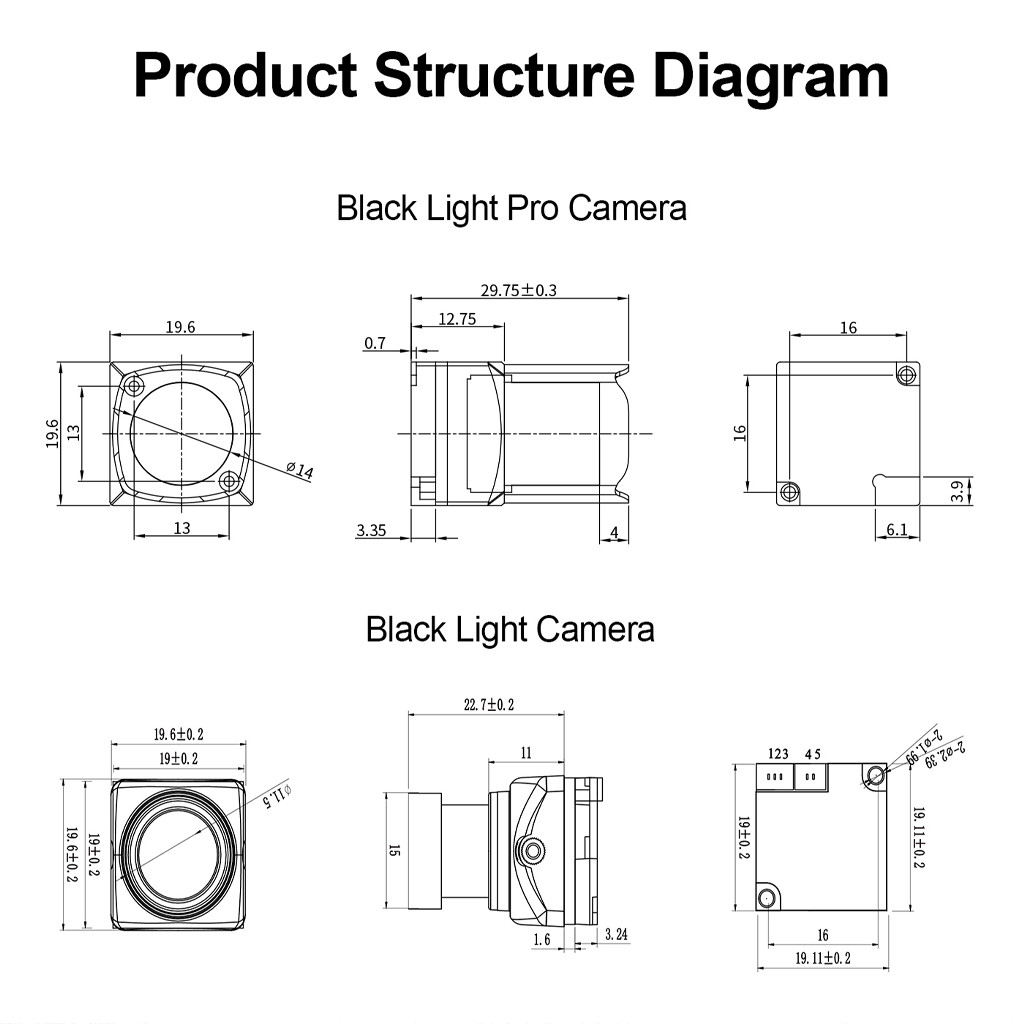AXISFLYING OWL Black Light Pro FPV Camera 3.3mm Focal Len 1:1.8 Sensor ...