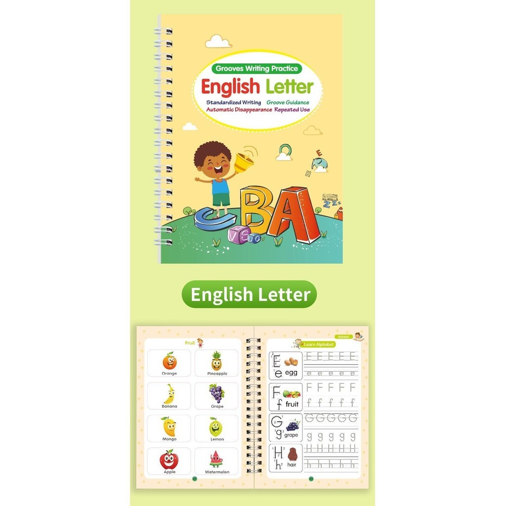 English Groove Copybook for Children Multi-function Drawing Numbers ...