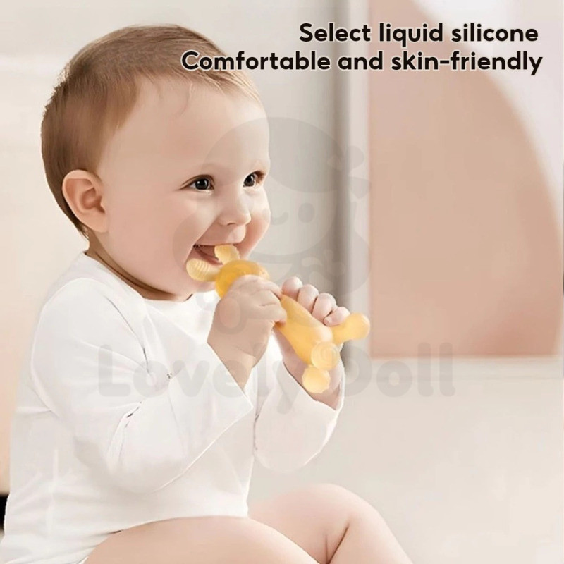 Baby Teethers Toy Soft Silicone Baby Bite Toy Cute Bunny Infant Olar ...