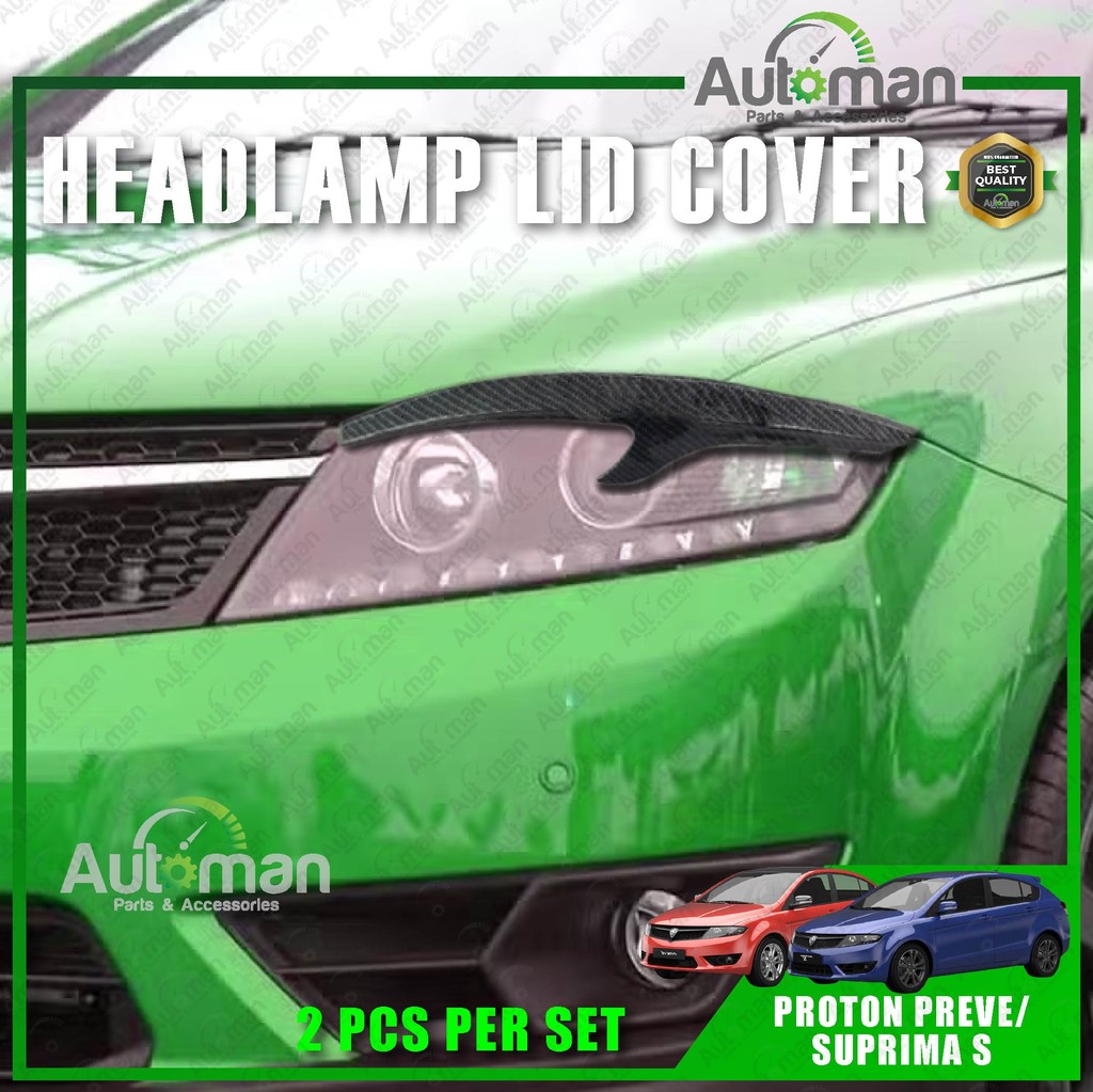 Proton Preve Suprima Carbon Black Chrome - Eyelid Lip Eye brow Headlamp ...