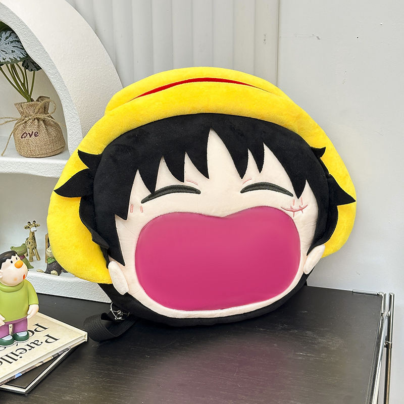 One Piece Luffy Plush Pain Girl Peripheral Storage Backpack Anime ...