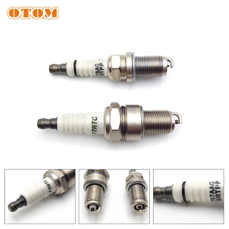 OTOM Motorcycle Spark Plug Ignition Ignite Device F7RTC & K9RTPP For ...