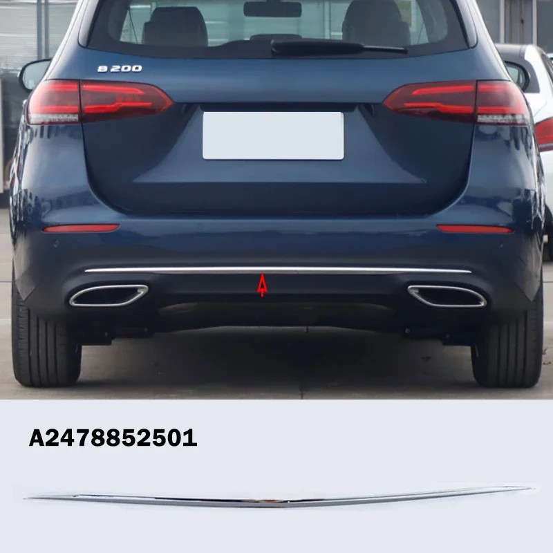 A2478852501 Rear Bumper Chrome Trim Chromium Styling For Mercedes Benz ...