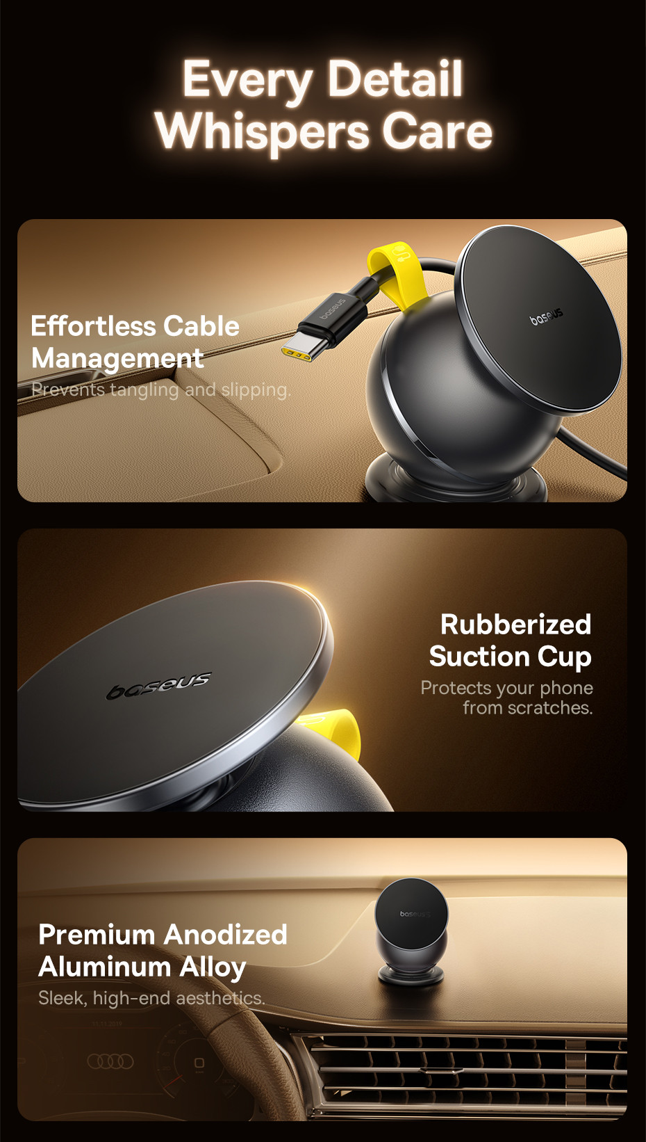 Baseus PrimeTrip VC1 Air Dashboard Magnetic Car Mount Compatible for All Phones | Shopee Malaysia