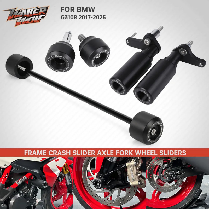 Front Rear Fork Wheel Crash Sliders For BMW G310R G 310R G310 R 2017 ...