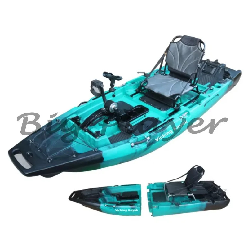 2025 New modular kayak 9.5 feet pedal fin drive fishing kayak ...