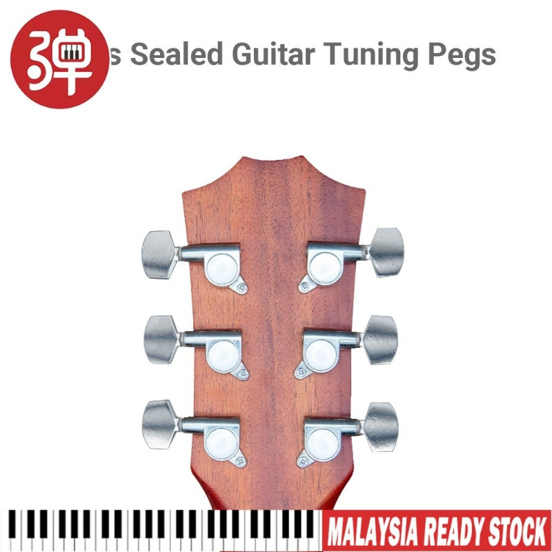 6pcs Sealed Guitar String Pegs Locking Tuners 3L3R Tuning Pegs String ...